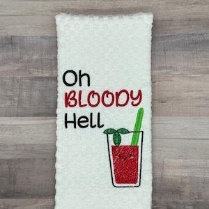 Oh Bloody Hell Cocktail Embroidery Design (4 Sizes Available) DIGITAL ...