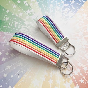 Rainbow Key Fob (5x7 & 6x10 Hoop Sizes Included) Embroidery Design ...