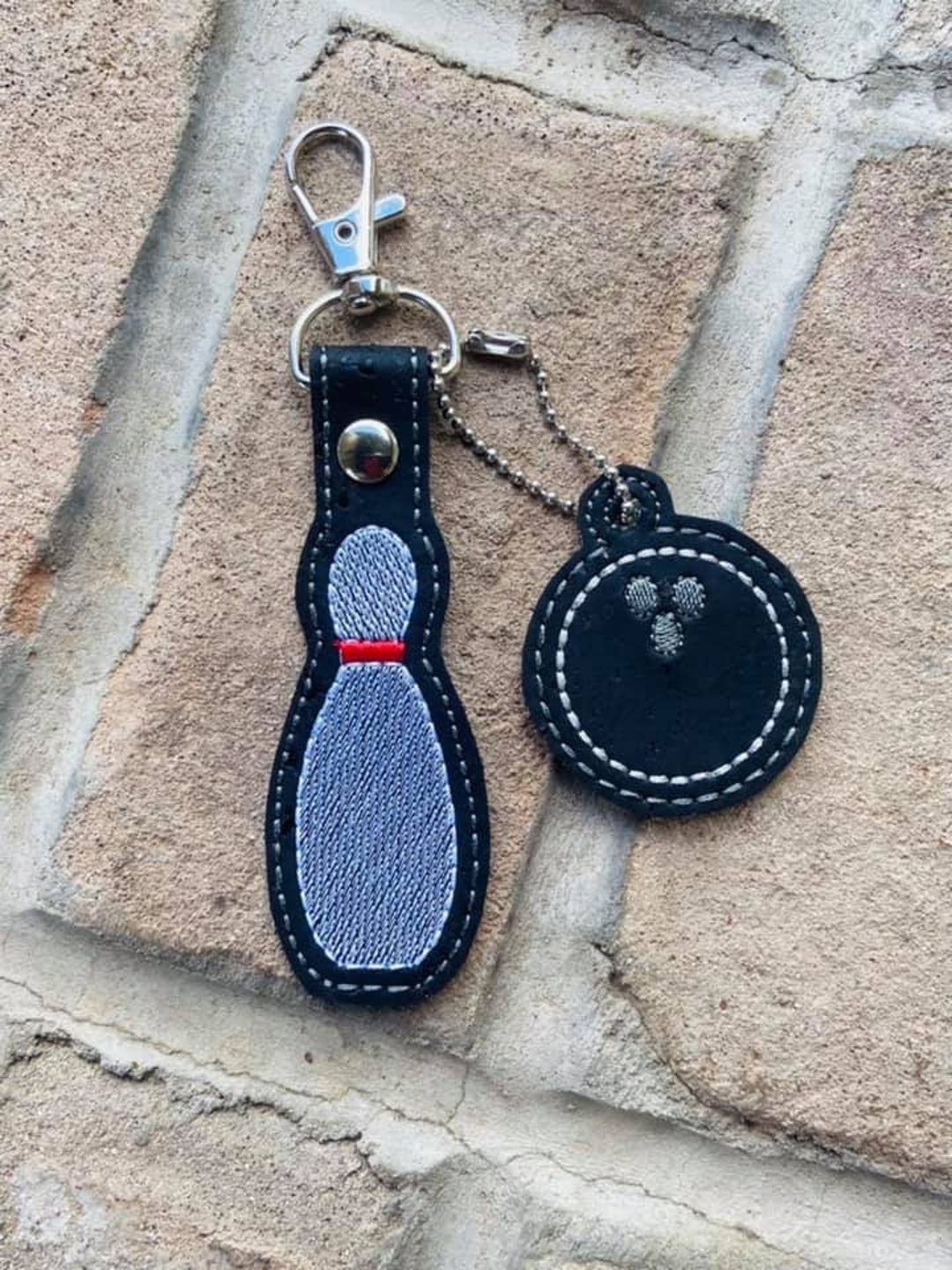 Bowling Snap Tab and Charm Set Embroidery Design DIGITAL DOWNLOAD ...