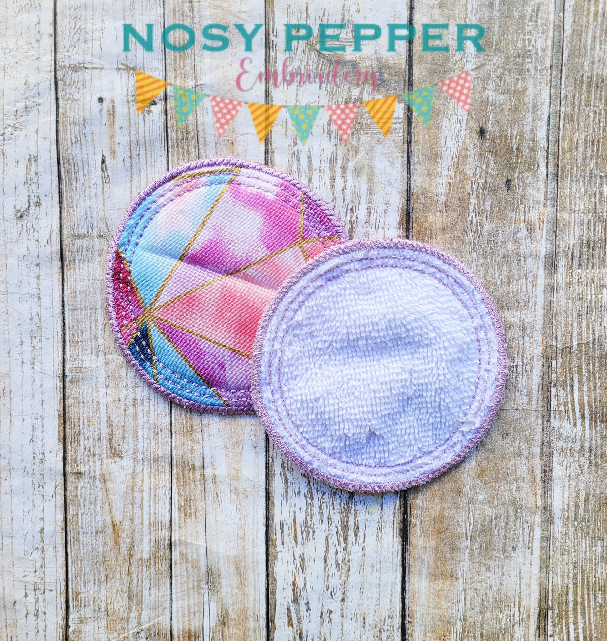 In the Hoop Makeup Wipes Embroidery Design | Reusable Face Rounds (5 ...