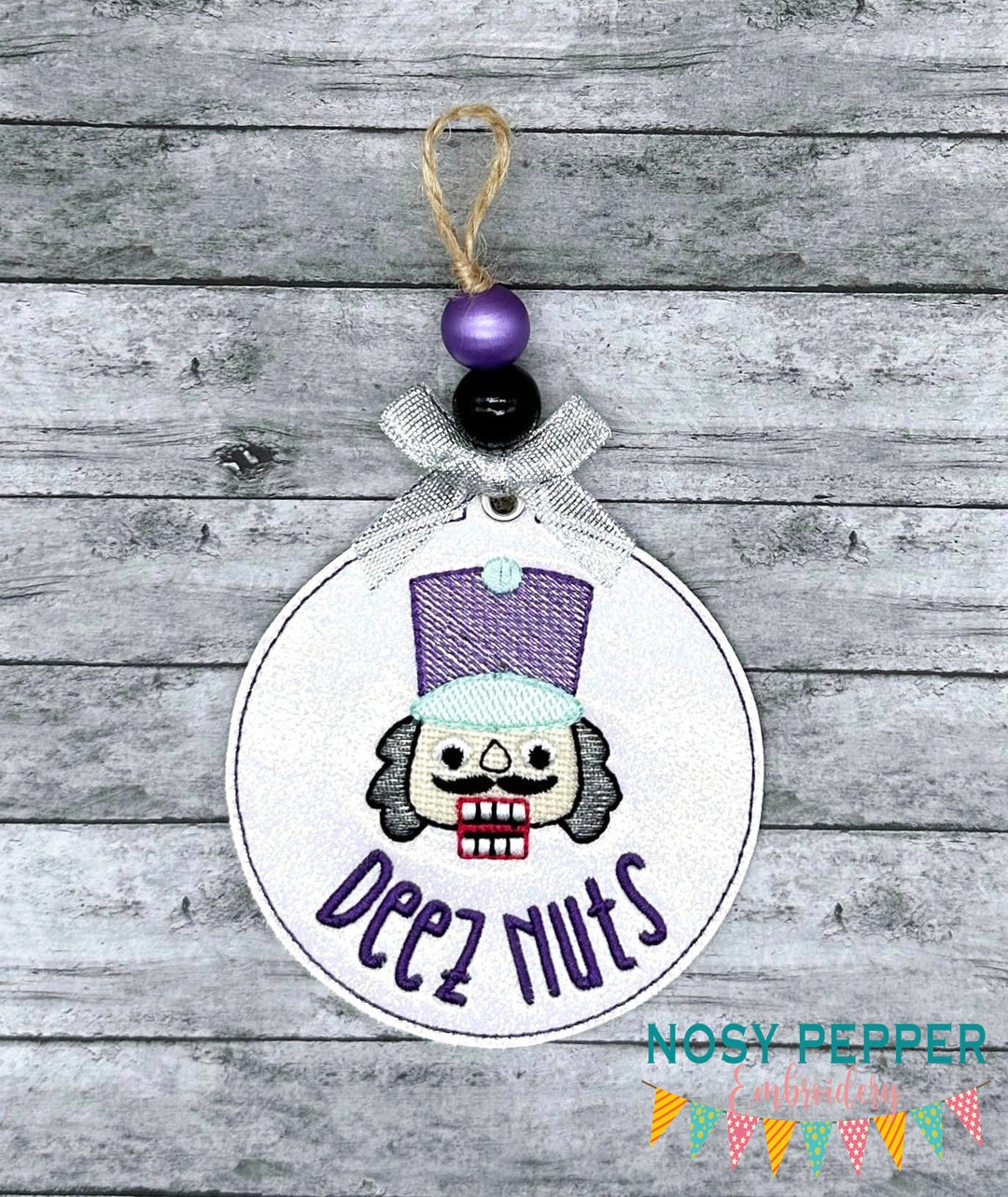 Deez Nuts Ornament/bag Tag/bookmark Machine Embroidery Design DIGITAL ...