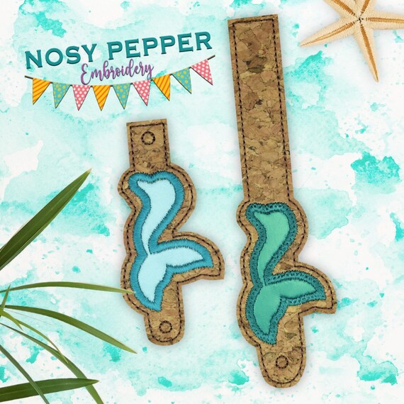 Mermaid Applique Wallet Tab in the Hoop Embroidery Design - Etsy