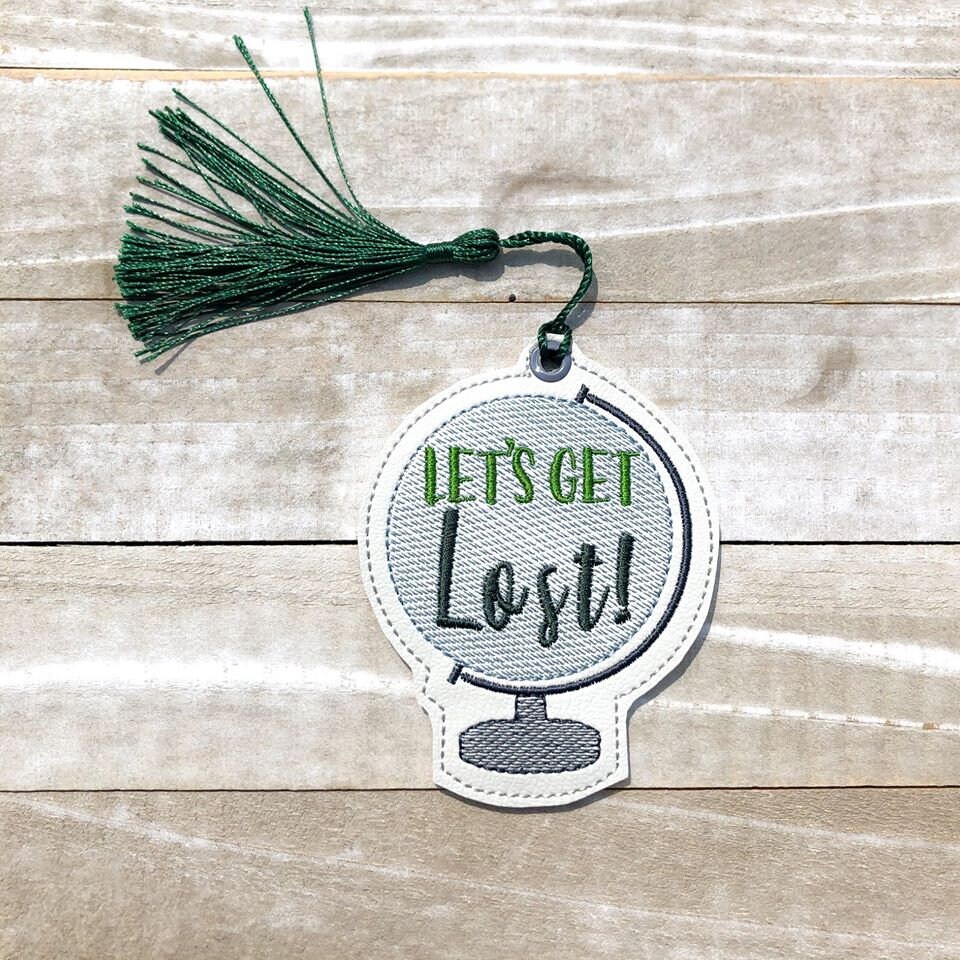 Let's Get Lost Bookmark Embroidery Design DIGITAL DOWNLOAD | Etsy