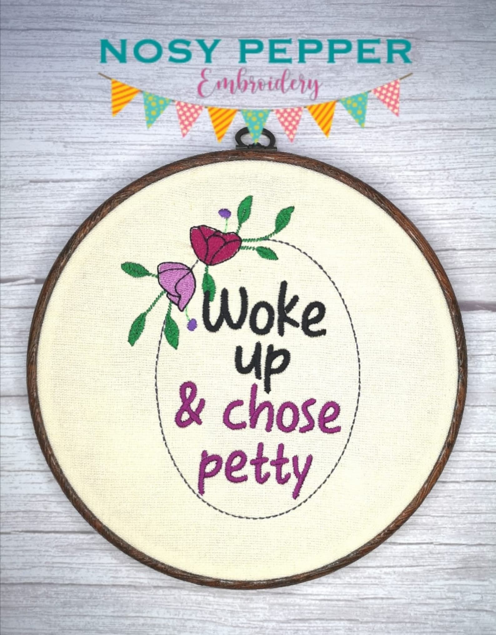 Woke up and Chose Petty Machine Embroidery Design 4 Sizes - Etsy