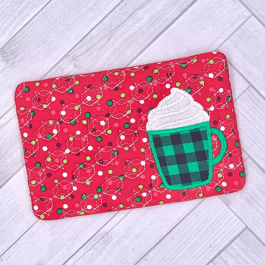 Mug Applique Mug Rug Embroidery Design (2 Versions and 4 Sizes Included ...