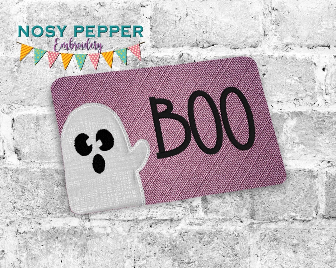 Ghost Applique Mug Rug Machine Embroidery Design (2 Versions and 4 ...