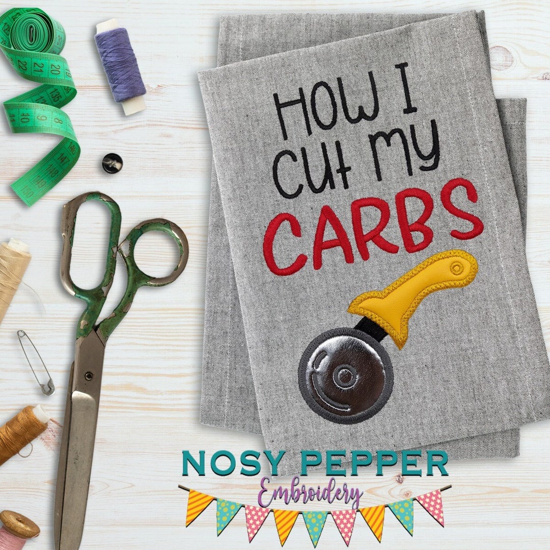 How I Cut My Carbs Applique Design 4 Sizes Included DIGITAL DOWNLOAD ...