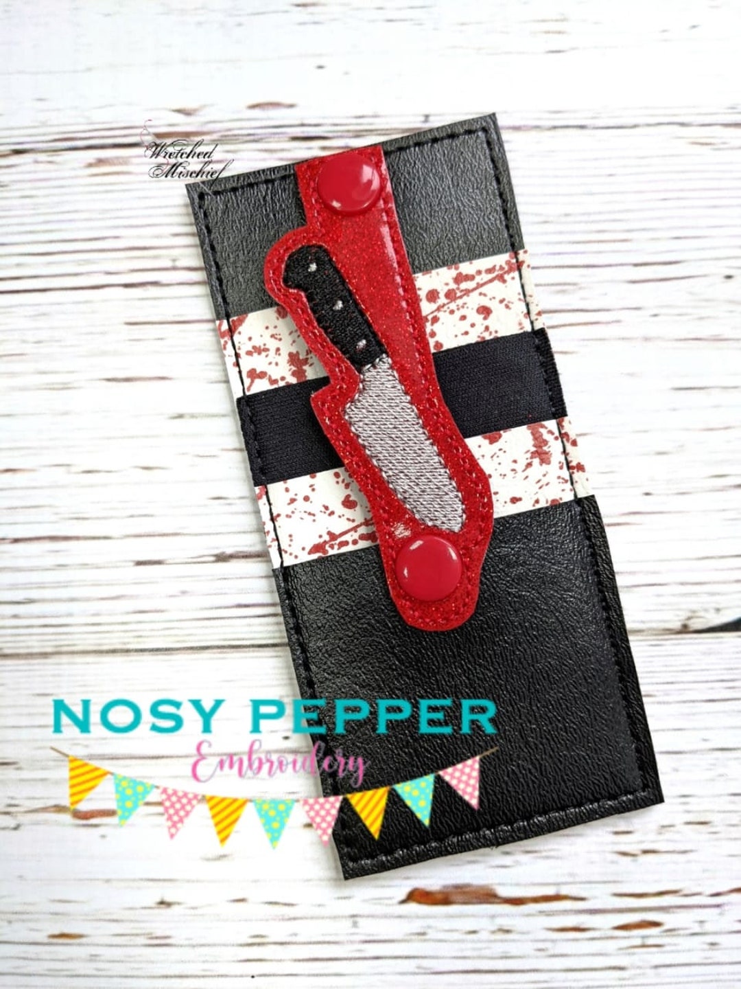 Knife Wallet Tab in the Hoop Embroidery Design DIGITAL DOWNLOAD Machine ...