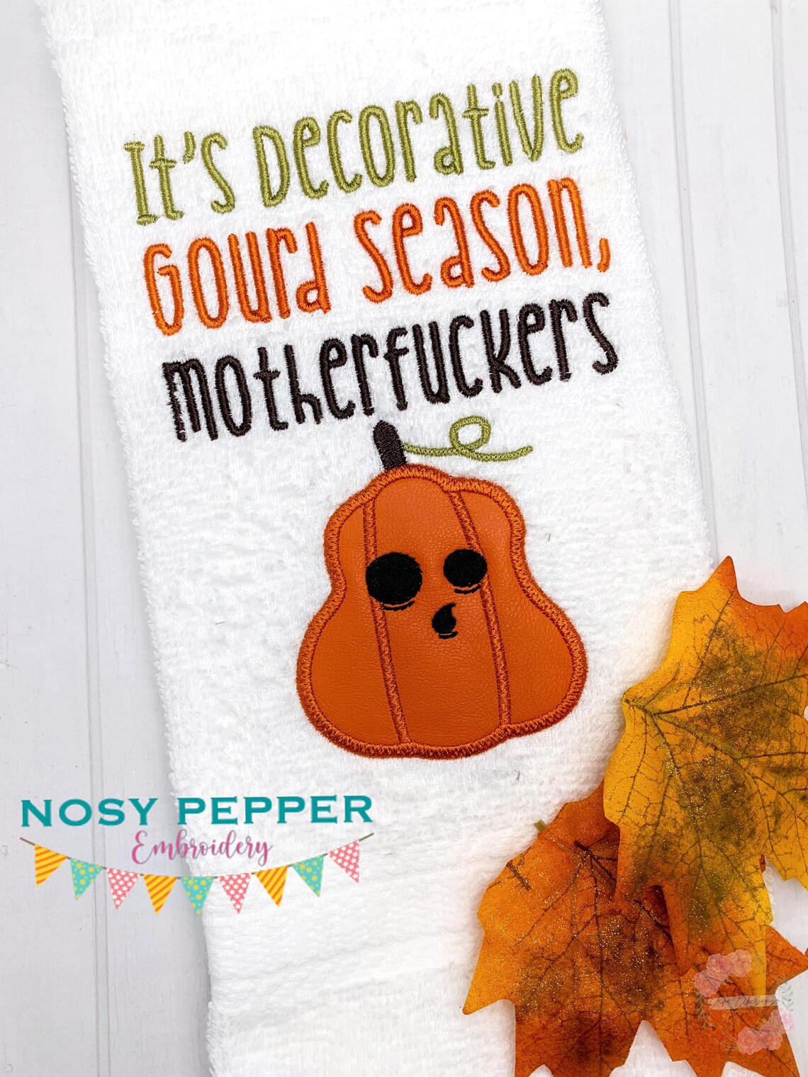 Decorative Gourd Season (2 Versions & 4 Sizes Included) Embroidery ...