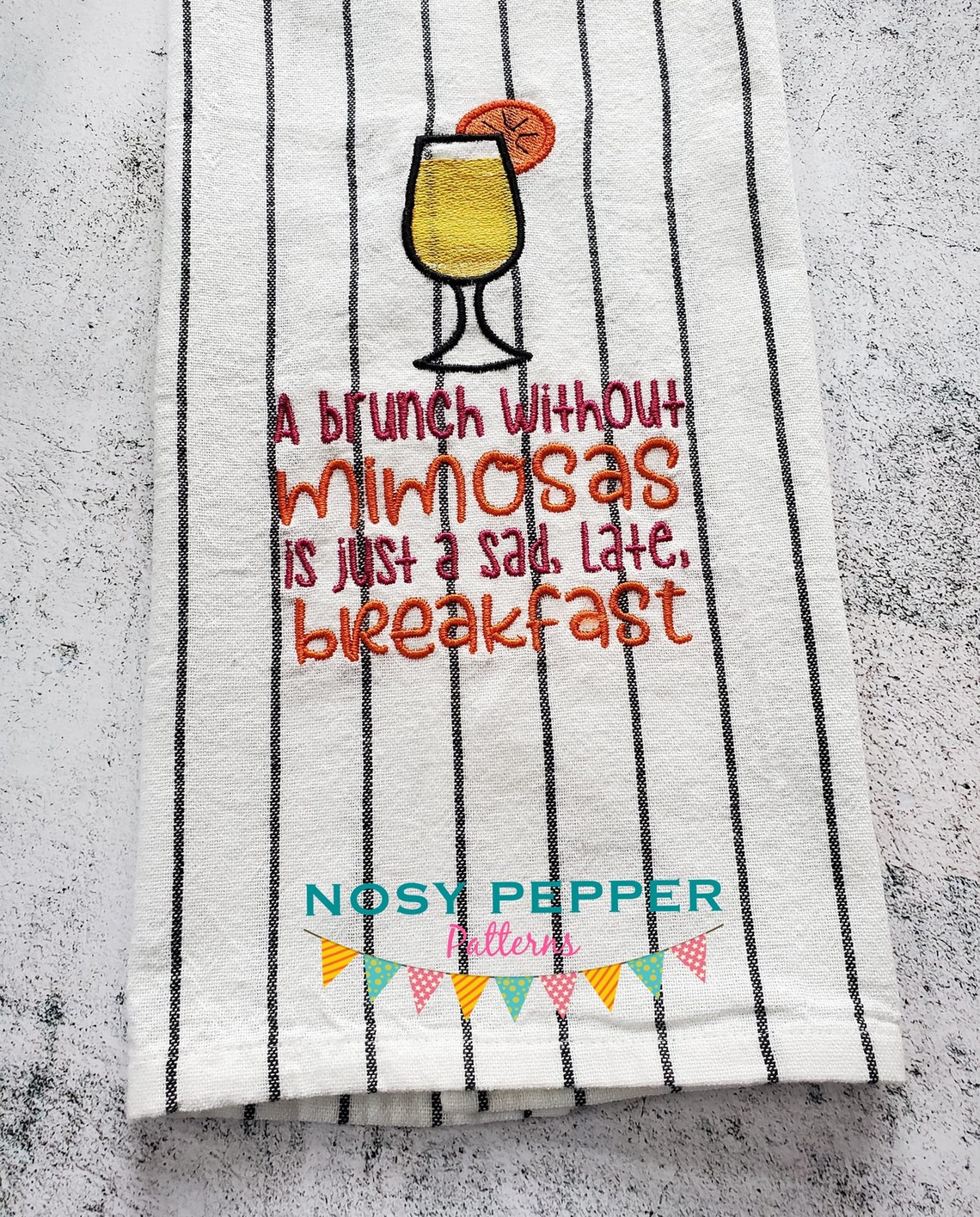 A Brunch Without Mimosas Sketchy Machine Embroidery Design (4 Sizes ...
