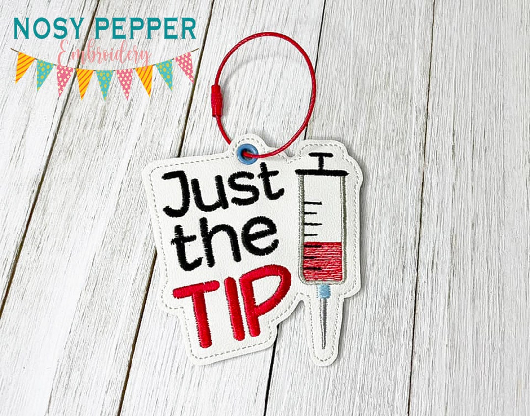 Just the Tip Bookmark/ornament/bag Tag Machine Embroidery Design ...