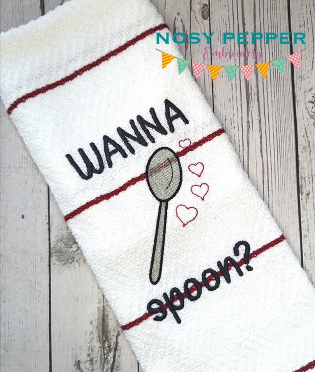 Wanna Spoon Embroidery Design 4 Sizes Included DIGITAL DOWNLOAD Machine ...