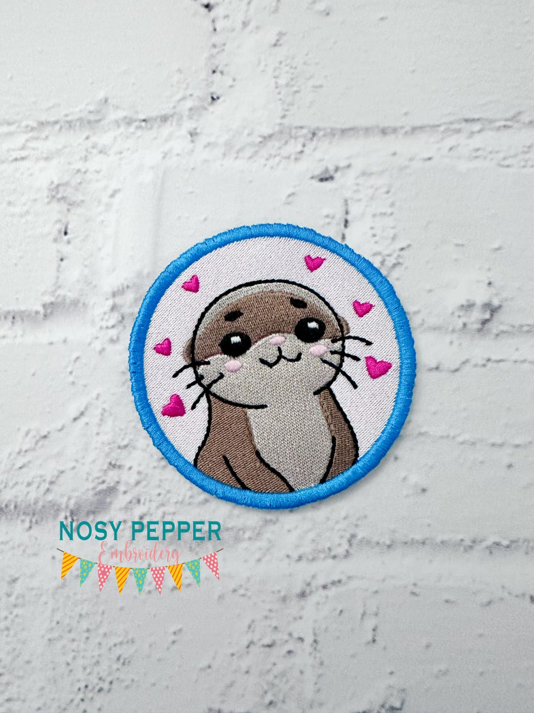 Otter Patch (2 Sizes Included) Machine Embroidery Design DIGITAL ...