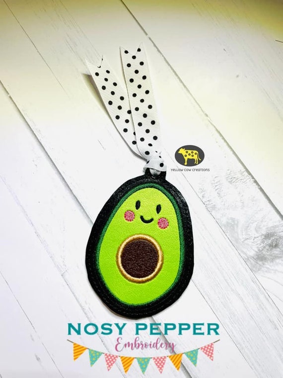 Avocado applique bookmark embroidery design DIGITAL DOWNLOAD | Etsy