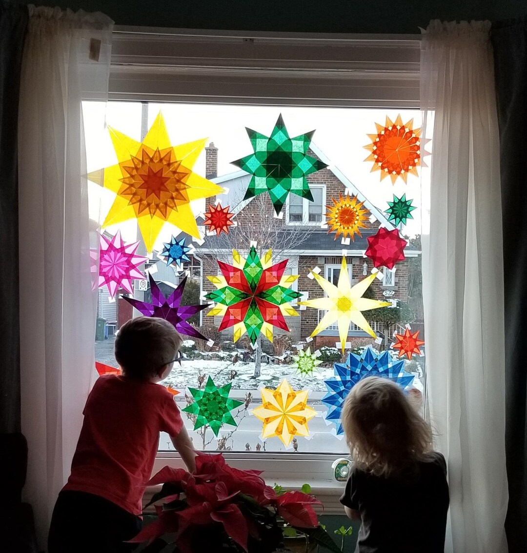SURPRISE - Paper Window Star Random Selection - Waldorf Star Window ...