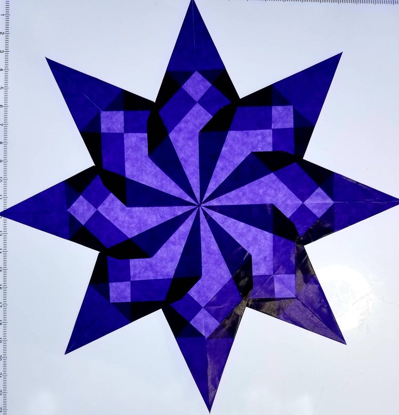 No. 17 Pinwheel Star 8 Point Rainbow Suncatcher Paper - Etsy