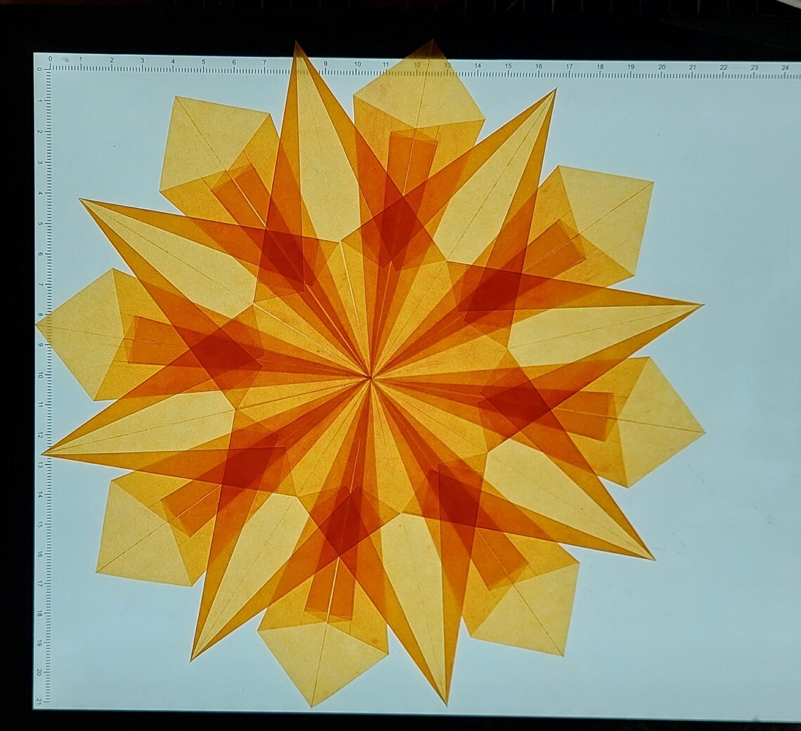 Rainbow Window Star: 16-point Paper Suncatcher Decoration - Etsy