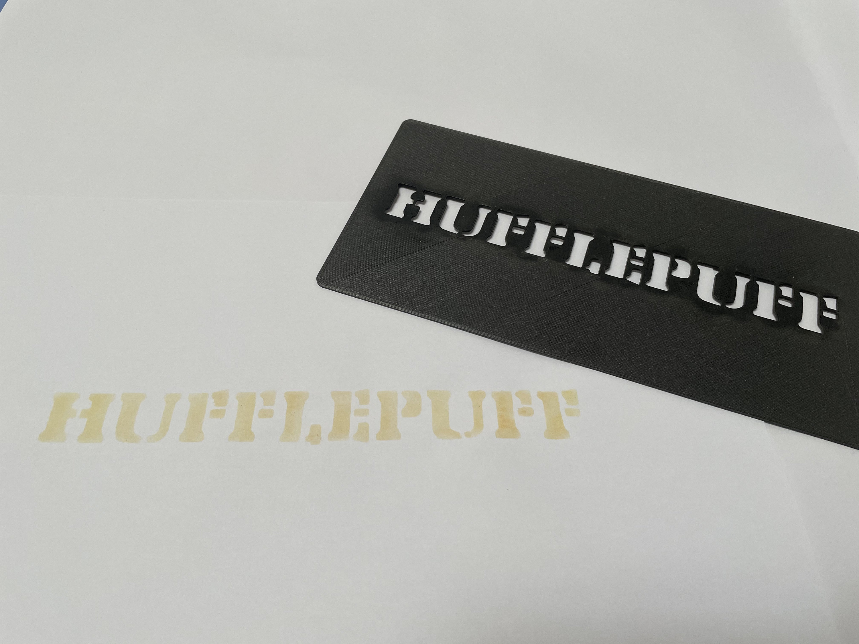 Hufflepuff Harry Potter Stencil Reusable Printing 3d Logo HP DIY ...