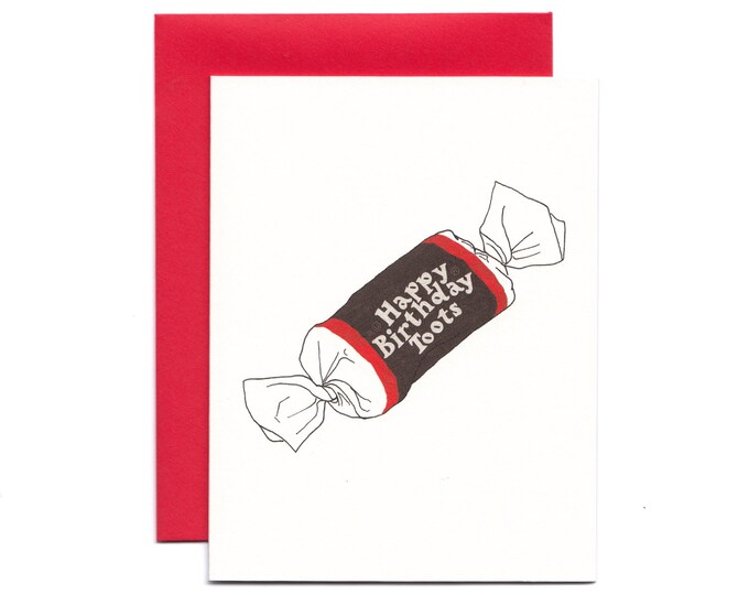 Happy Birthday Toots | Tootsie Roll Birthday Card - Etsy