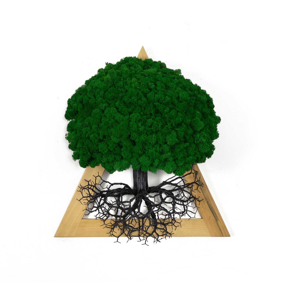 Wire Tree ART Baum des Lebens Hand Twisted Kunstwerk Moos Wandkunst ...