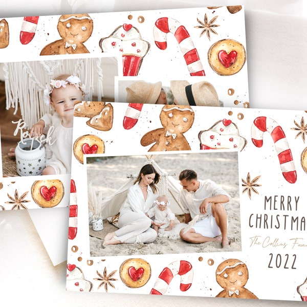 Gingerbread Greeting Card - Etsy