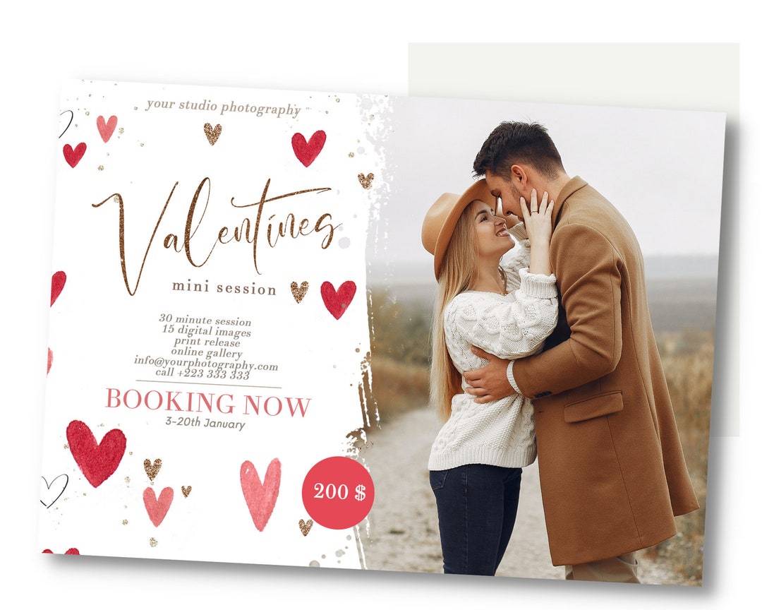 Photoshop Valentine Minis Flyer Template, Valentine Mini Session ...