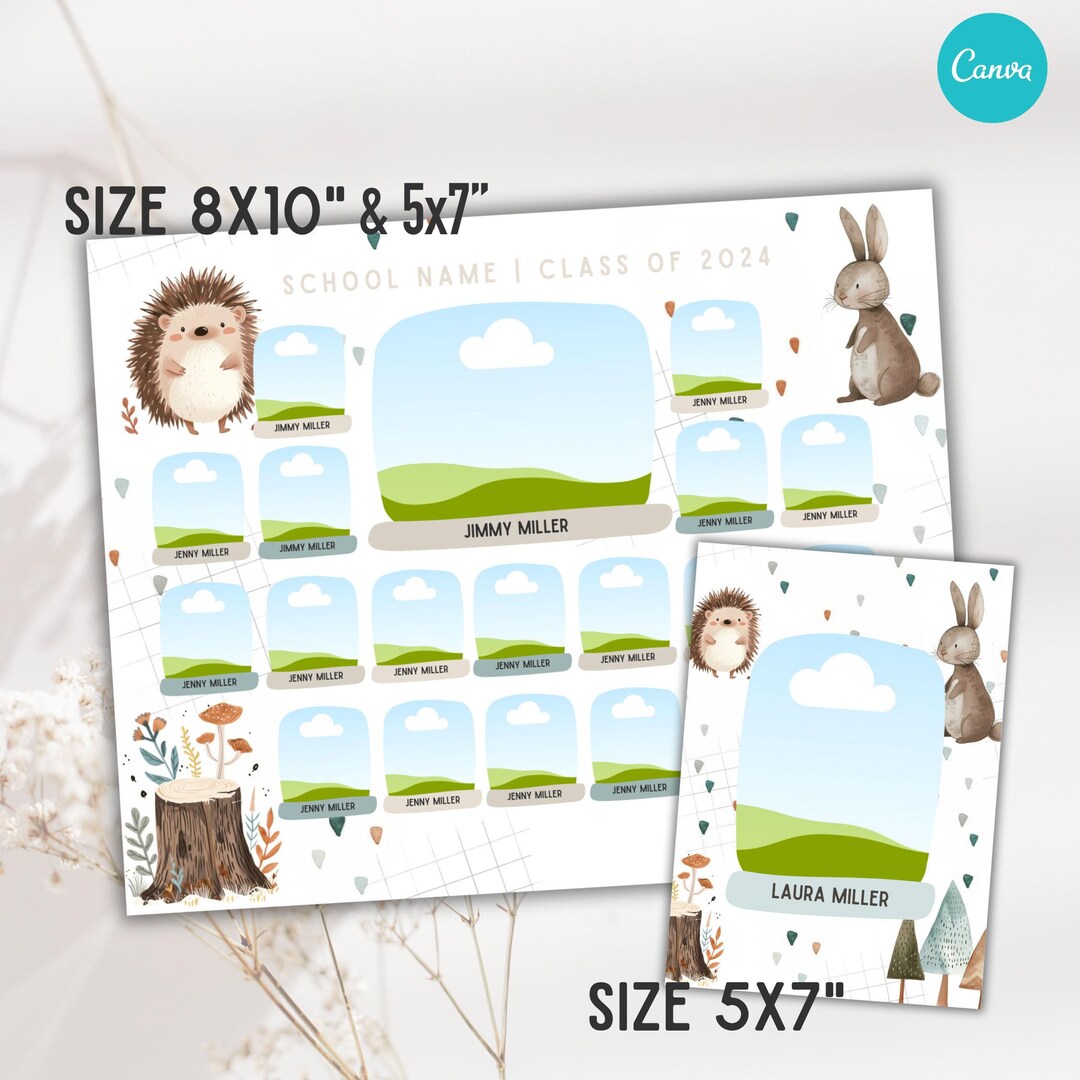 Primary School Composite Template for CANVA, Forest Theme, Daycare ...