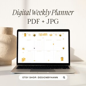 Honey Bee Weekly Planner: Printable Cottagecore Planner (digital ...