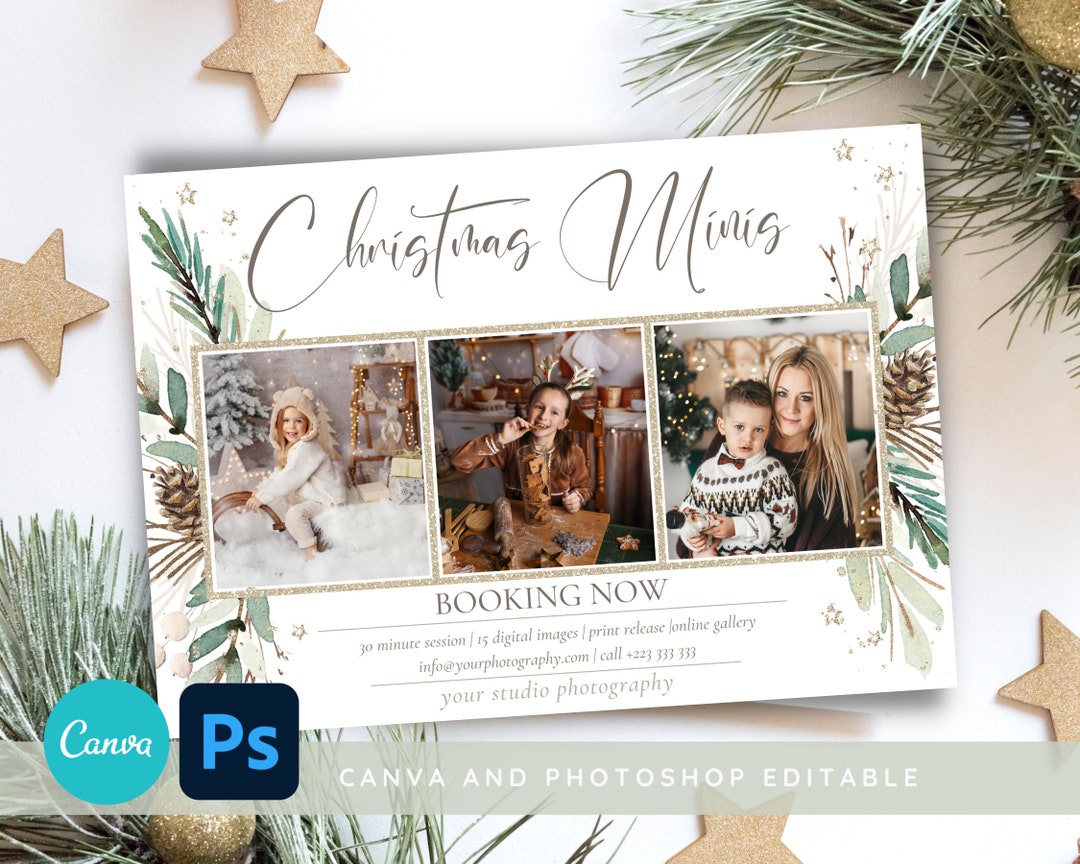 Christmas Promo Mini Session Template, Marketing Photography for ...