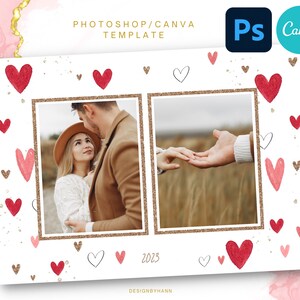 Class Valentines Day Card CANVA/PHOTOSHOP Template, Printable Happy ...