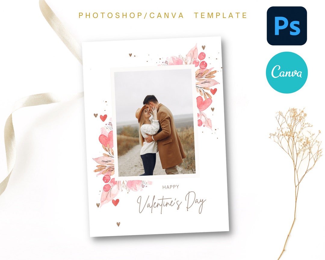 Class Valentines Day Card Template for PHOTOSHOP/CANVA Template ...