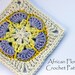 African Flower Square Crochet Pattern, PDF Pattern, Motif for Blankets ...