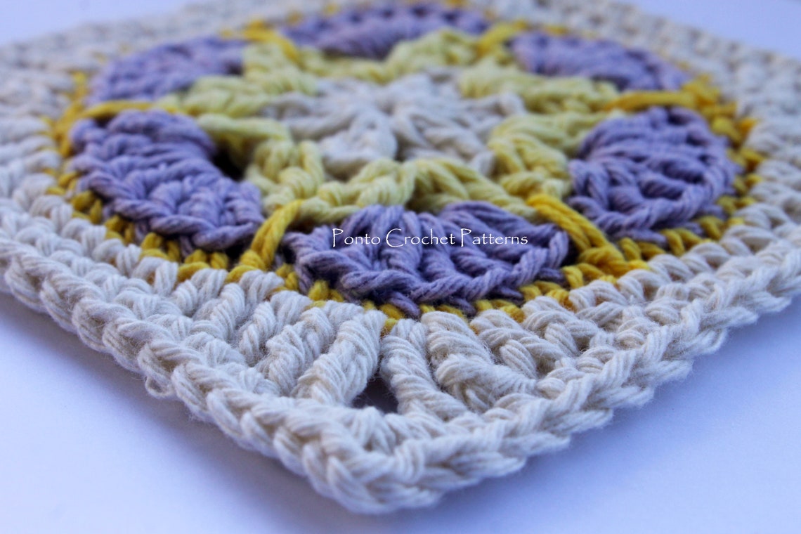 African Flower Square Crochet Pattern PDF Pattern Motif for - Etsy