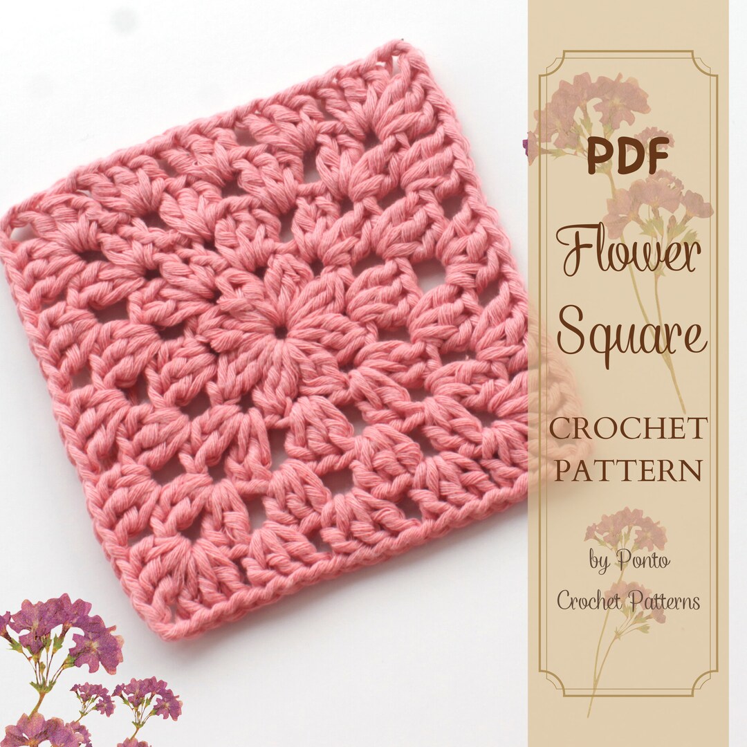 Crochet Pattern Granny Square, PDF Pattern, Motif for Blankets, Flower ...