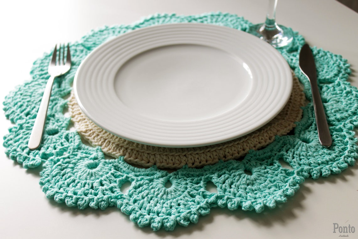 Crochet Pattern Placemat PDF Table Placemats Dinning | Etsy