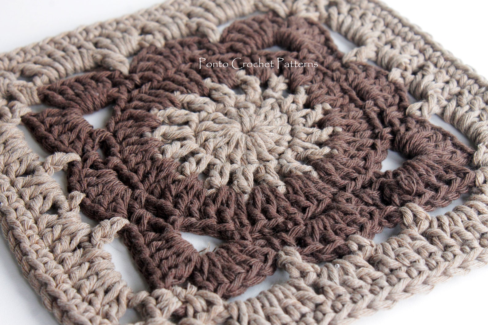 2colors Willow Square Crochet Pattern Granny Square PDF - Etsy