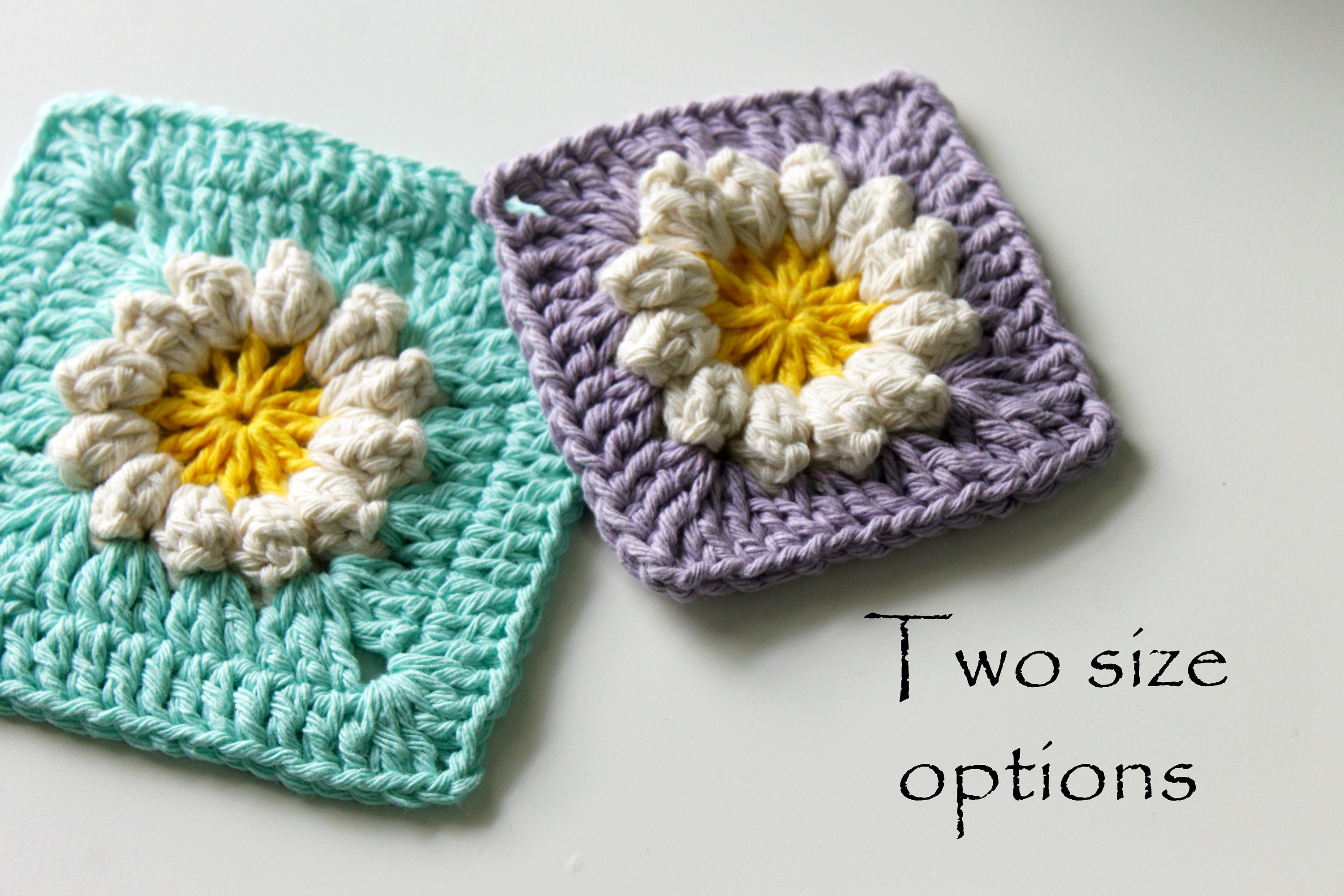 Crochet Pattern Daisy Square, PDF Pattern, Two Size Options, Granny ...