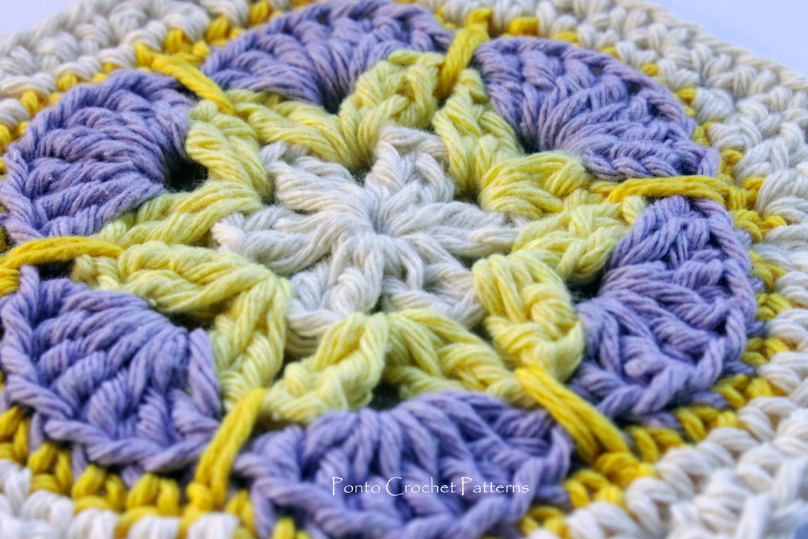 African Flower Square Crochet Pattern PDF Pattern Motif for - Etsy