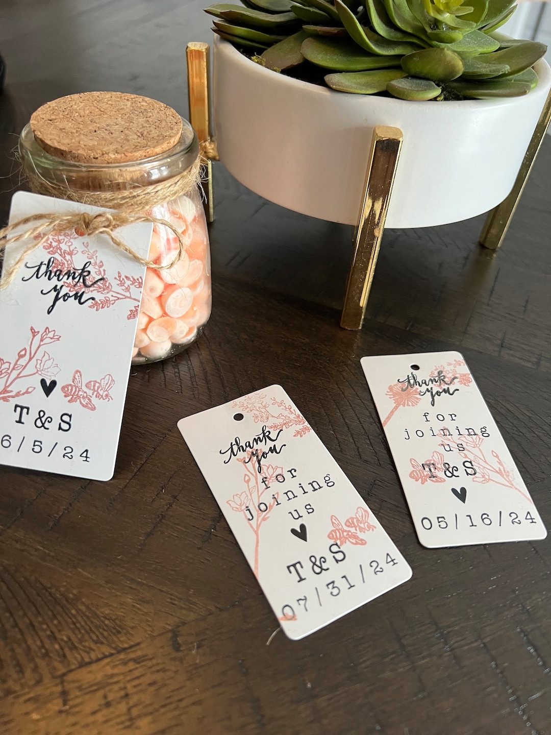 Personalized Wedding Favor Gift Tags (set of 20) - Etsy