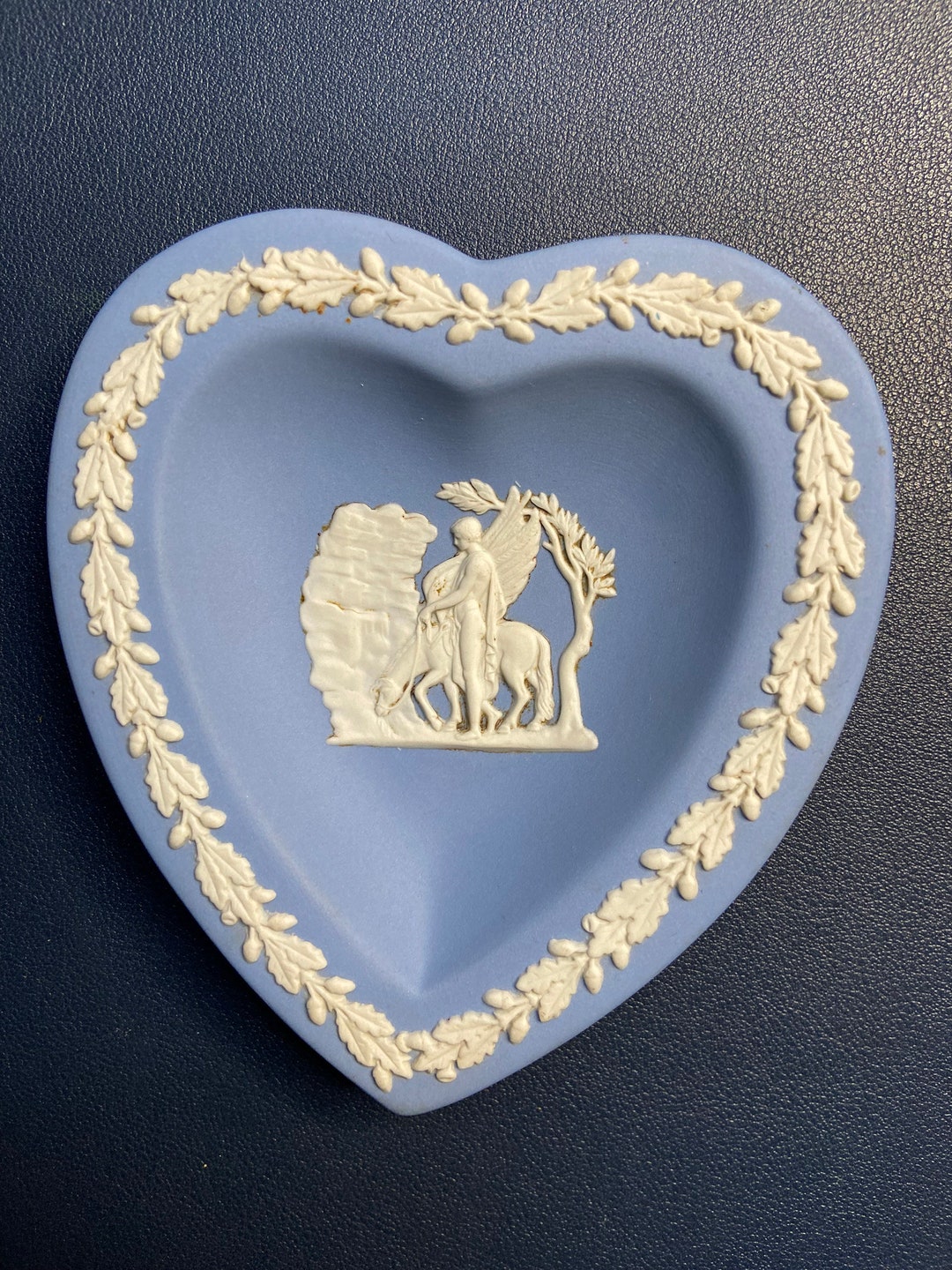 Vintage Wedgwood Jasperware Small Heart Shape Trinket Dish FREE Postage ...