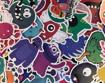 Monster Stickers | Etsy