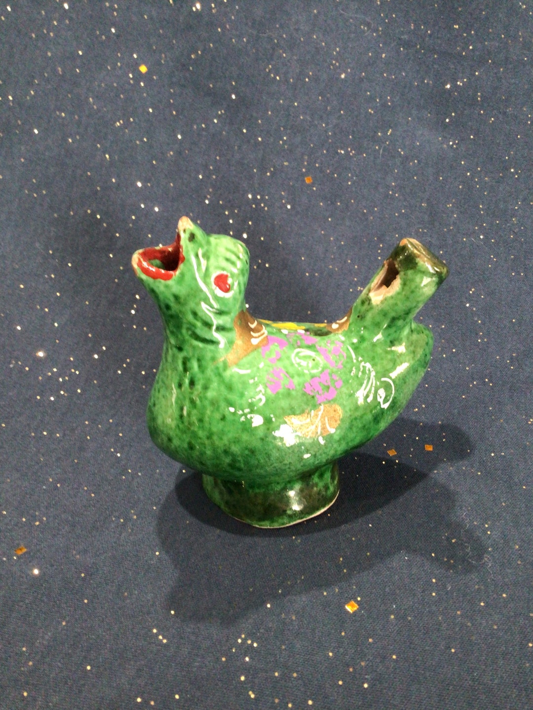 Antique Hand-painted Folk Art Pottery Bird Whistle - Etsy