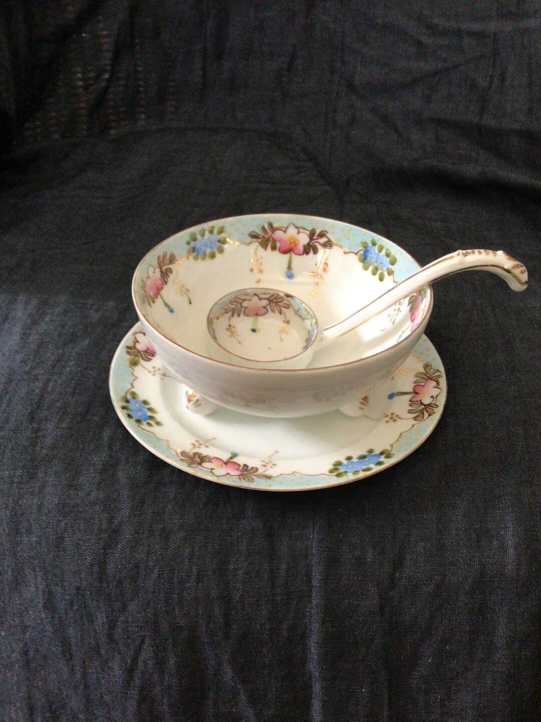 Antique, Hand Painted Nippon Condiment Serving Set - Etsy