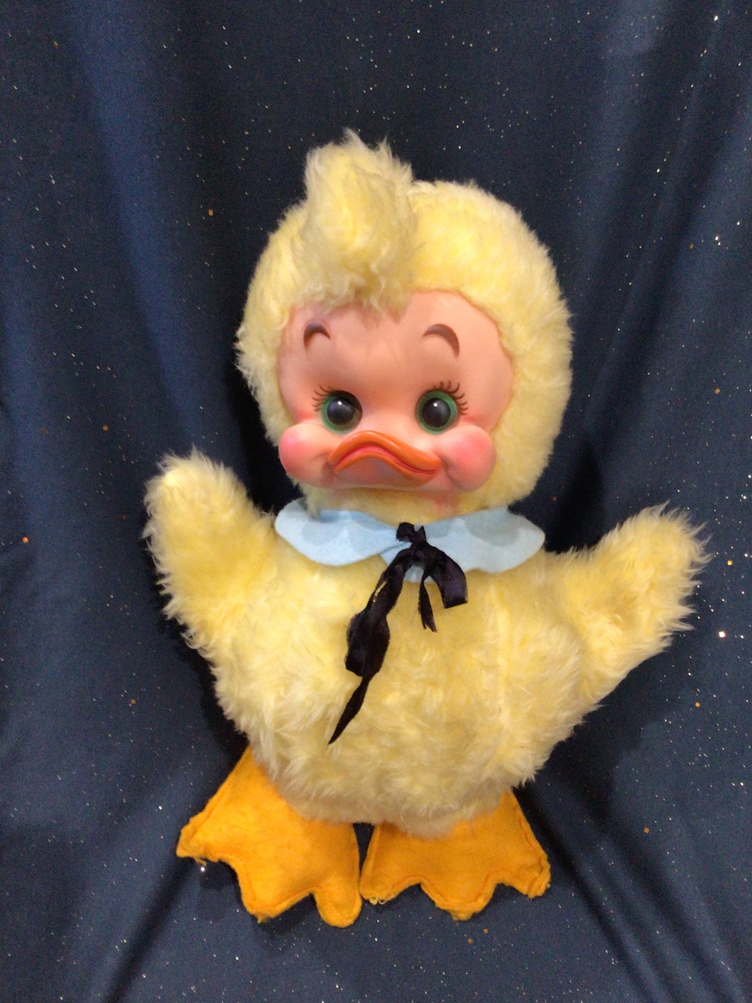 Adorable Kitschy 1950s Rushton Rubber Faced Duck/chick Large Plush - Etsy