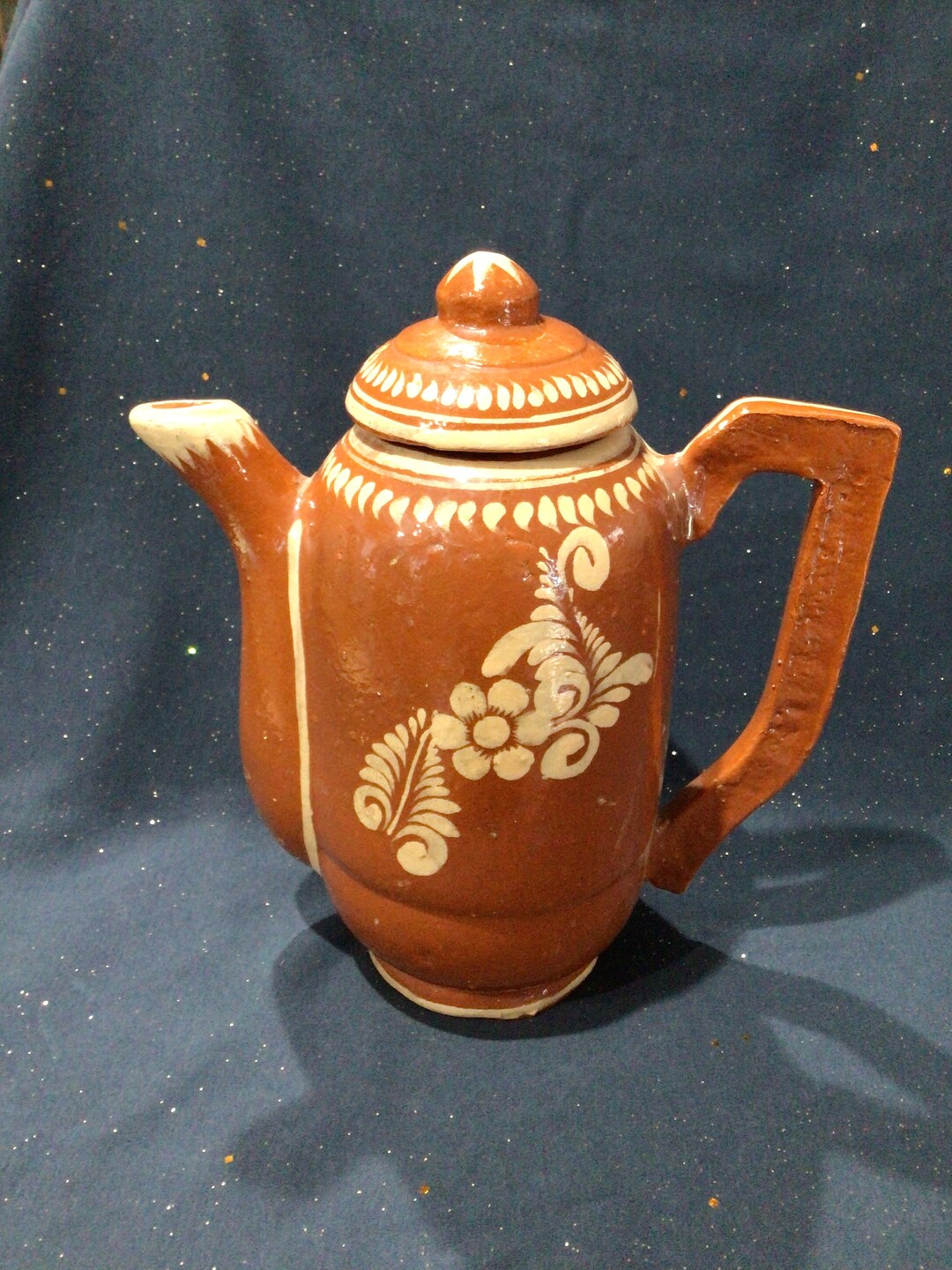 Vintage Antique Terra Cotta Clay Redware Teapot - Etsy