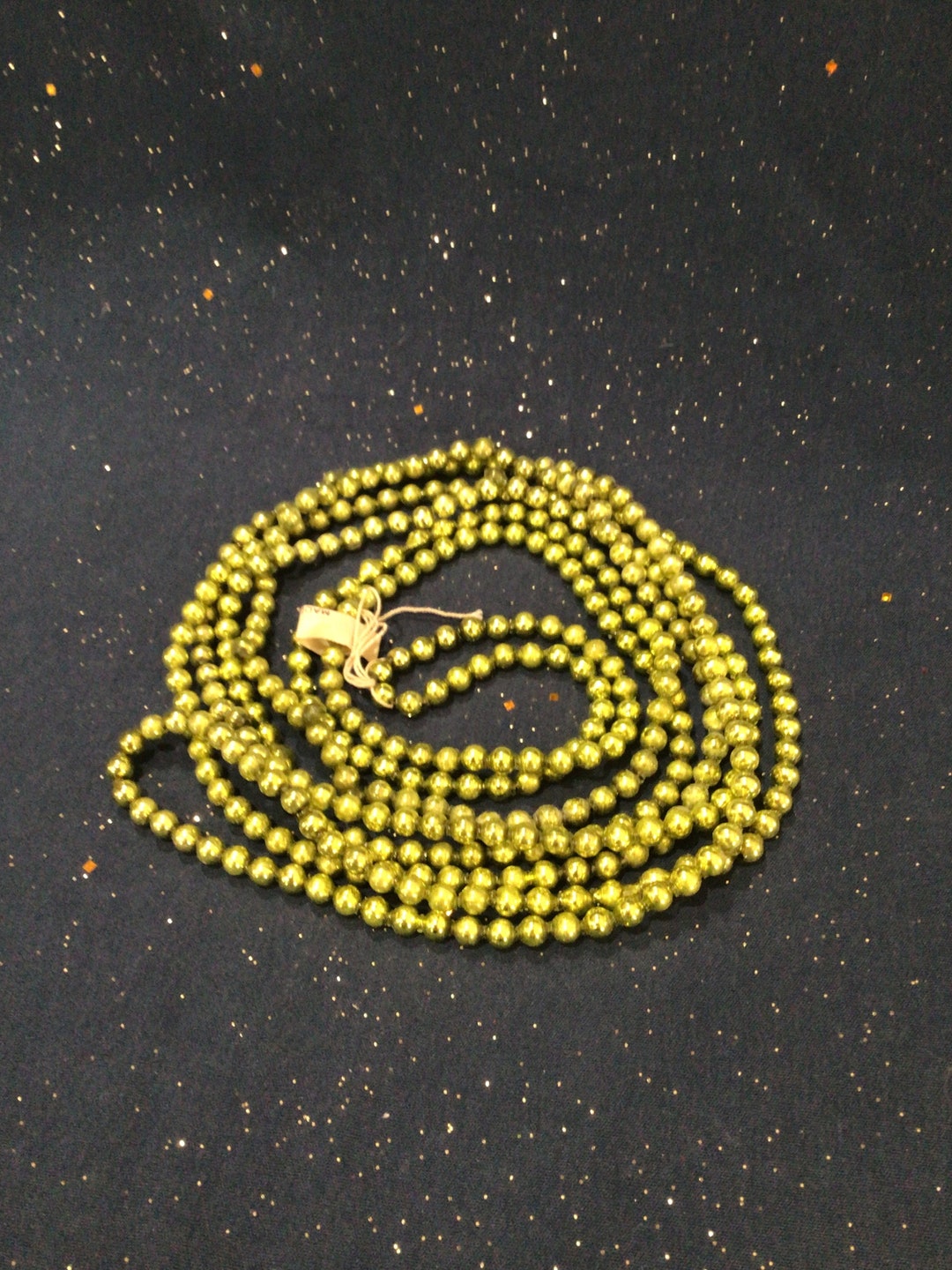Gorgeous, Chartreuse Mercury Glass Christmas Garland, Japan - Etsy
