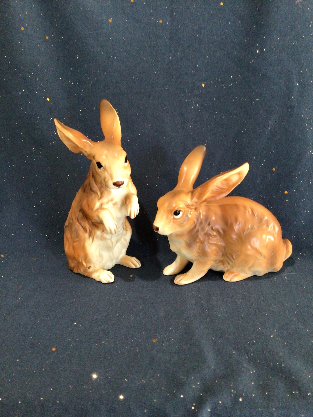 Lovely Pair of Lefton Ceramic Rabbits - Etsy