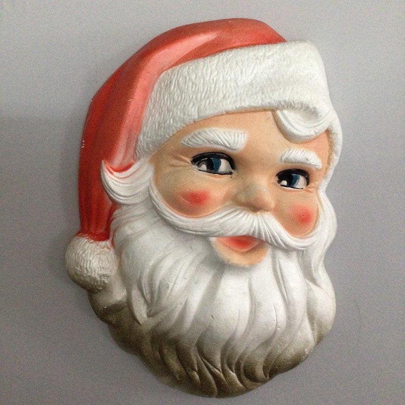 Santa Head Wall Hanging - Etsy