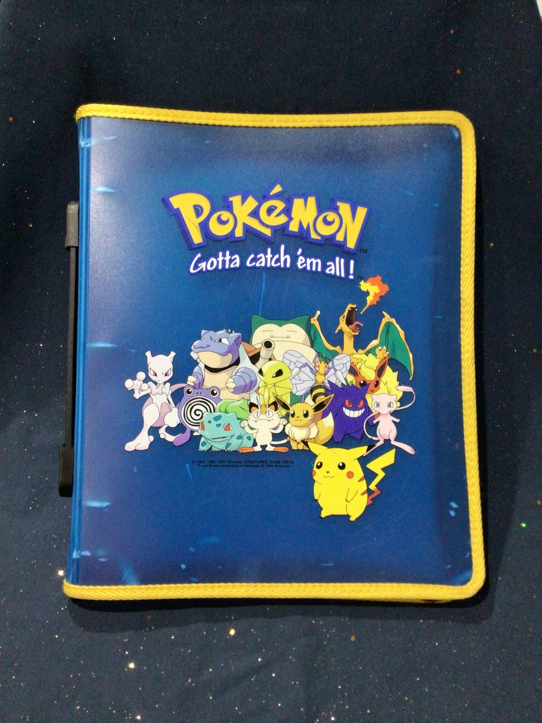 Vintage Pokémon Card Storage 3 Ring Zipper Binder Gotta Catch Them All ...
