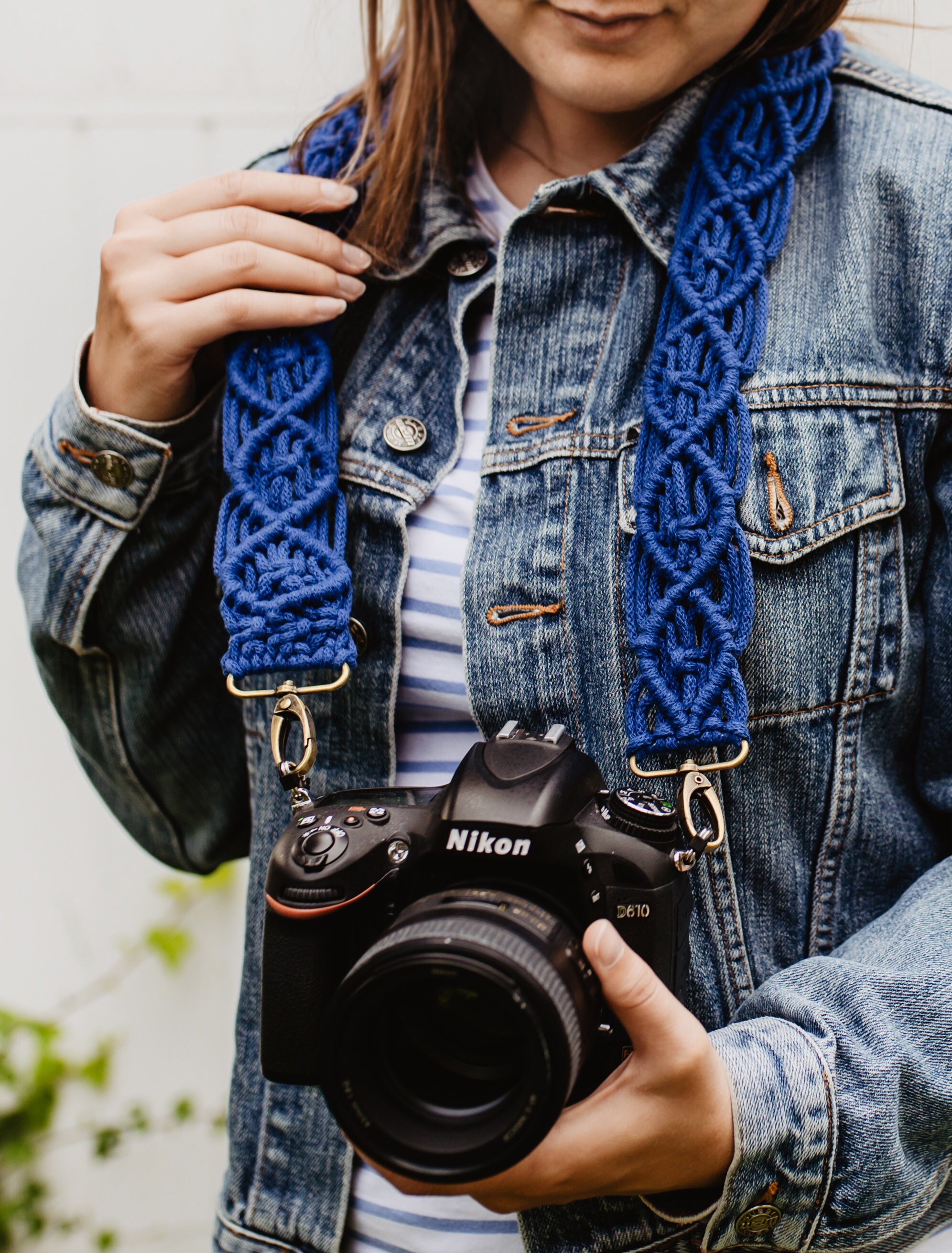 MACRAME CAMERA STRAP / Cobalt Blue / Boho / Photography Strap for Creatives / Gift for ...